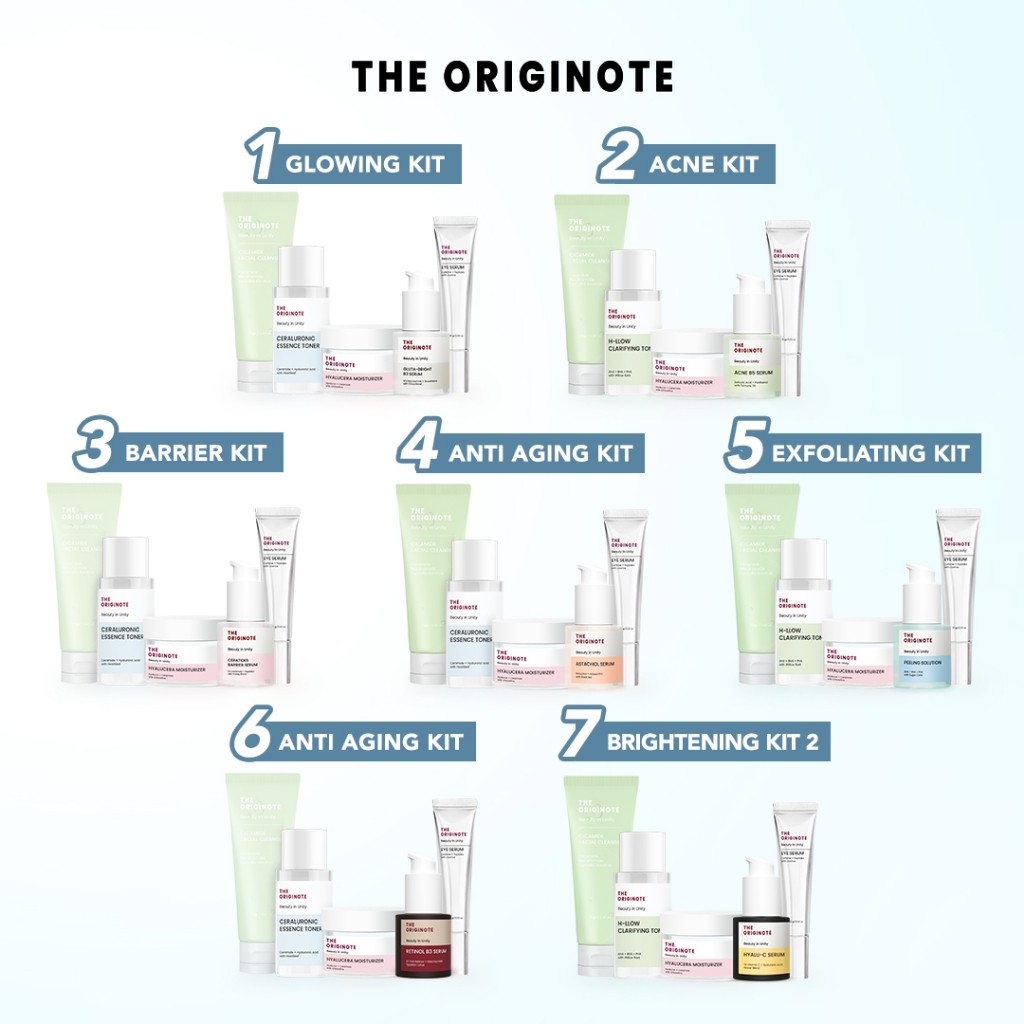 Jual SPECIAL BUNDLE 5in1 The Originote KIT: ACNE KIT, GLOWING KIT ...