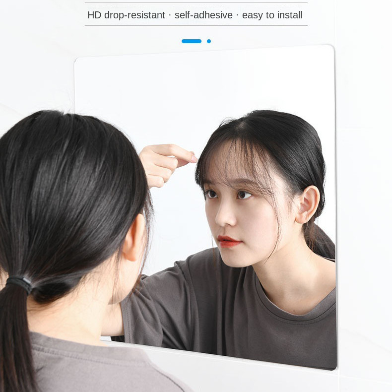 Jual Stiker Cermin anti pecah tempel dinding Akrilik persegi 3D ...