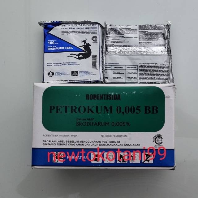 Jual ( 10 bungkus ) Racun tikus batang PETROKUM 100gr umpan langsung ...