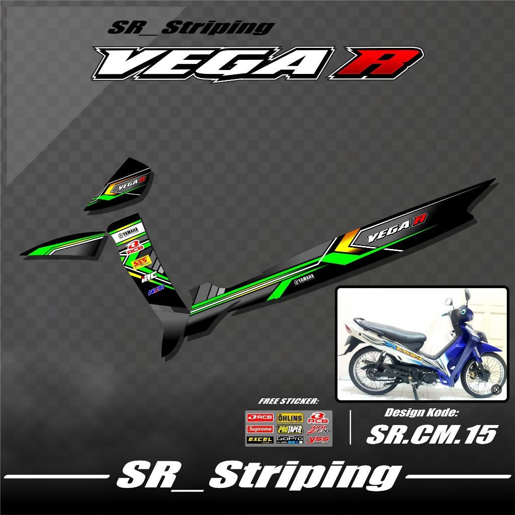 Jual Stiker Striping Vega R Lama Sticker Variasi Yamaha Vega R Lama ...