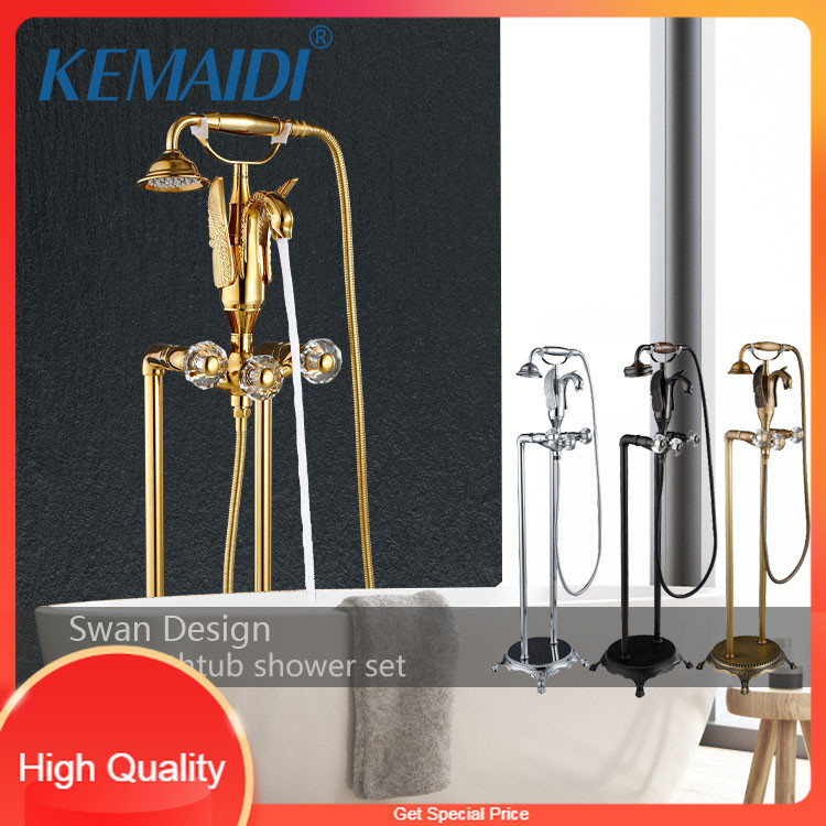 Jual THE BEST KEMAIDI Retro Freestanding Bath Shower Set Bathroom ...