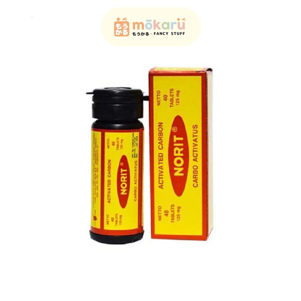 Jual NORIT Tube Activated Carbon Isi 40 Tablets Obat Diare Gangguan ...