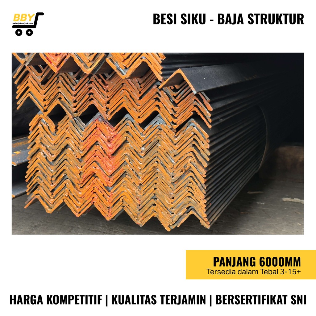 Jual Siku - Besi Siku - Besi L - Angle Bar Carbon Steel X 6 Meter ...