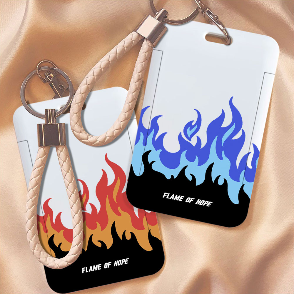 Jual ID CARD HOLDER MOTIF Red and blue flame labels PHOTOCARD PHOTO ...