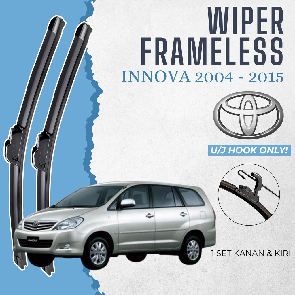 Jual Wiper Mobil Frameless Innova 2004 - 2015 Premium Satu Pasang Kiri ...