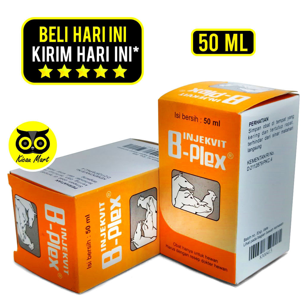 Jual KICAU MART Vitamin B Komplex Komplek Injekvit B-Plex B Plex 50 ml Medion Obat Tambah Imun ...