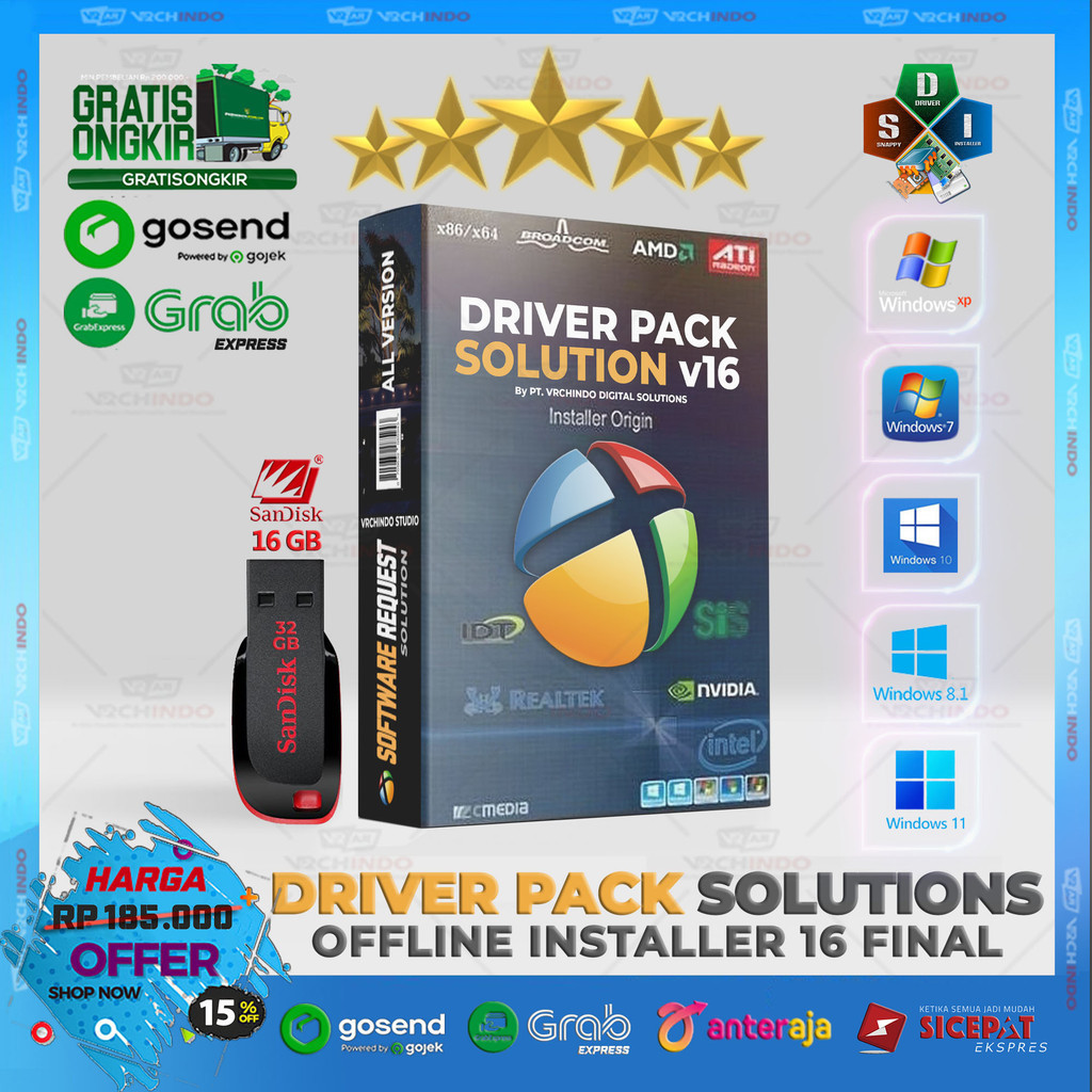 Jual Driver Pack Solutions Offline 16 Final | USB DriverPack Installer ...
