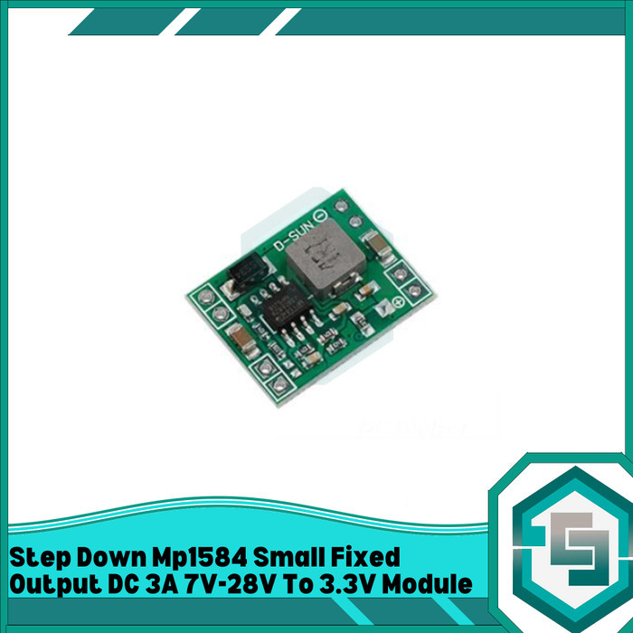 Jual STEP DOWN MP1584 SMALL FIXED OUTPUT DC 3A 7V-28V TO 3.3V MODULE ...