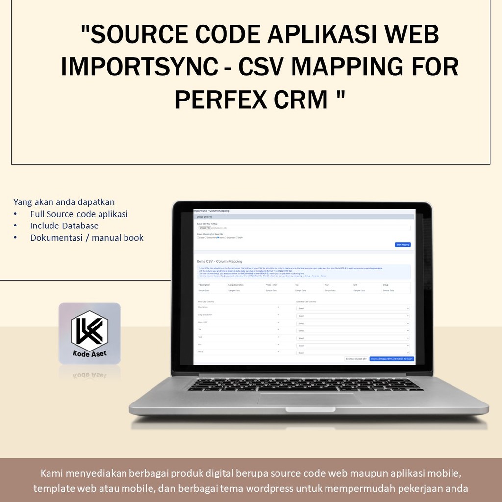 Jual SOURCE CODE APLIKASI WEB IMPORTSYNC - CSV MAPPING FOR PERFEX CRM | Shopee Indonesia