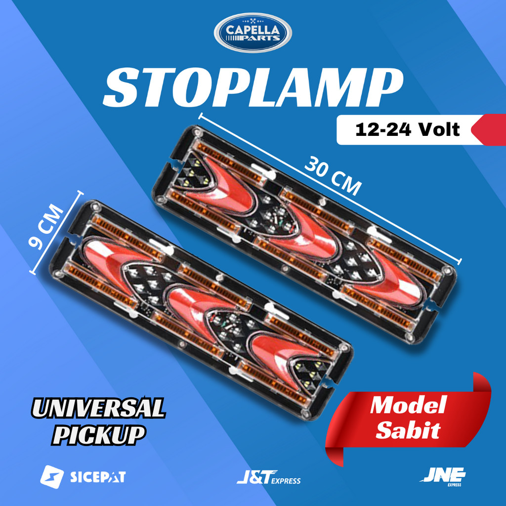 Jual Lampu Rem Belakang Pick Up Variasi Model SABIT LED 12-24 Volt (2 ...