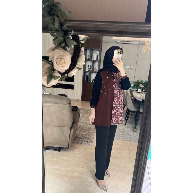 Jual Lonila Azalea Series Blouse Dewasa - Maroon | Shopee Indonesia
