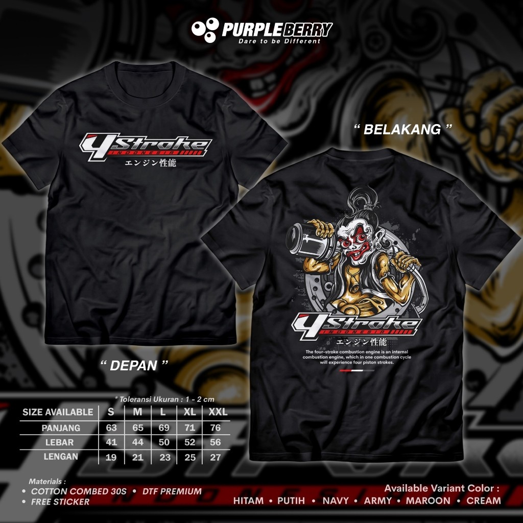 Jual Kaos Racing 4 Stroke Indonesia Engine 4 Tak Four Tax - Baju Distro Motor Herex Cotton ...
