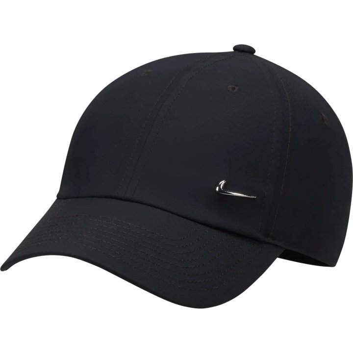Jual Topi Nike Dri-FIT Club Metall-Swoosh Logo Cap - black/metallic ...