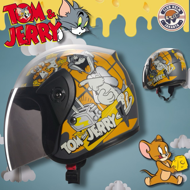 Jual Helm SNI Unisex Cewe Cowo Anak Remaja / Dewasa Karakter Tom ...