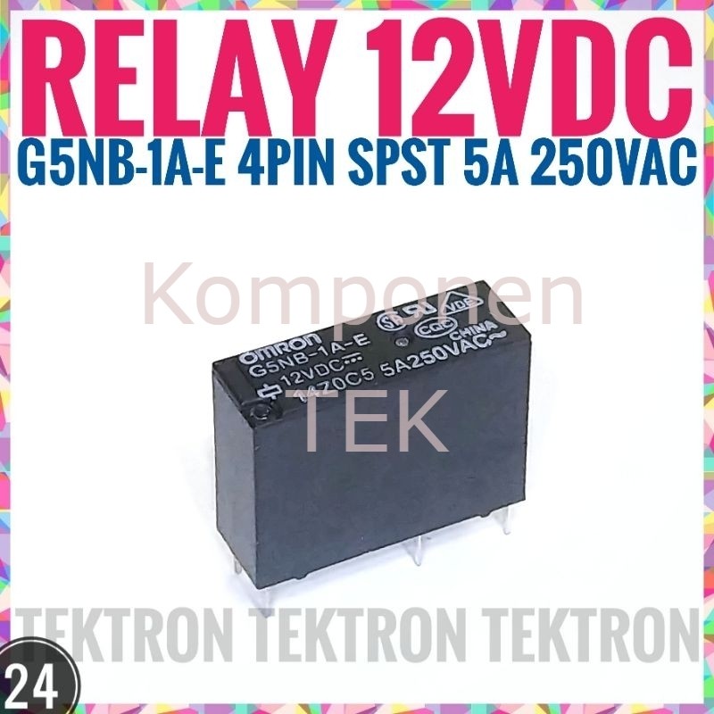 Jual RELAY OMRON 12VDC G5NB 5A 250VAC 4P SPST 12V G5NB-1A-E | Shopee ...