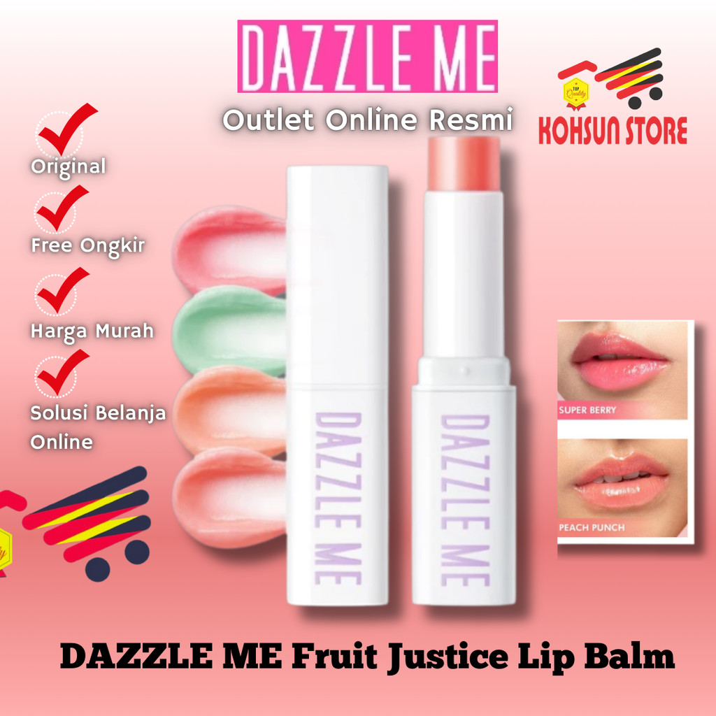 Jual Kohsun 2 | DAZZLE ME Fruit Justice Lip Balm | Moisturizing Vitamin ...