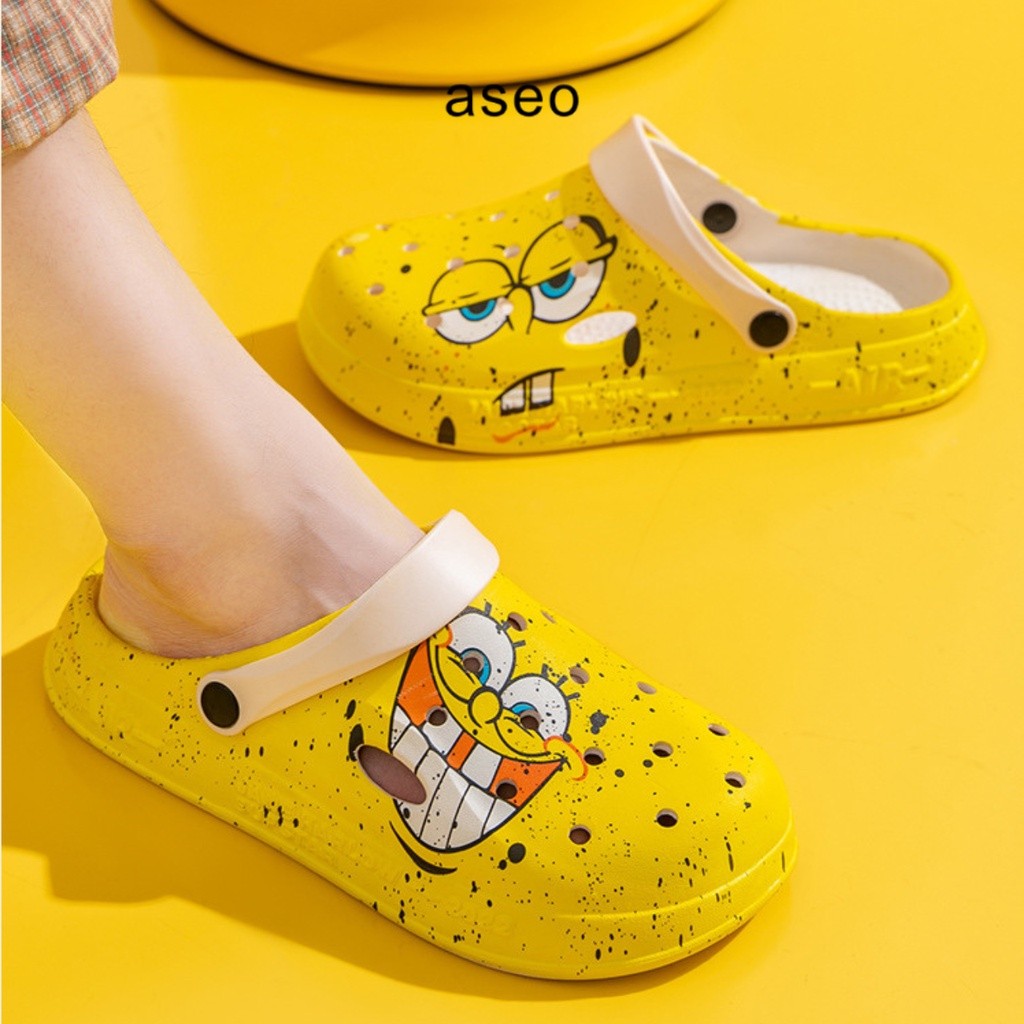 Jual Aseo Sandal Wanita Baim Spongebob Terbaru Slip on Anti Slip Fuji ...