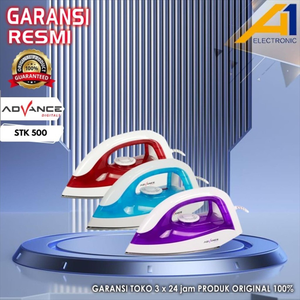 Jual Setrika Listrik ADVANCE STK500 / STK 500 350 Watt Anti Lengket ...