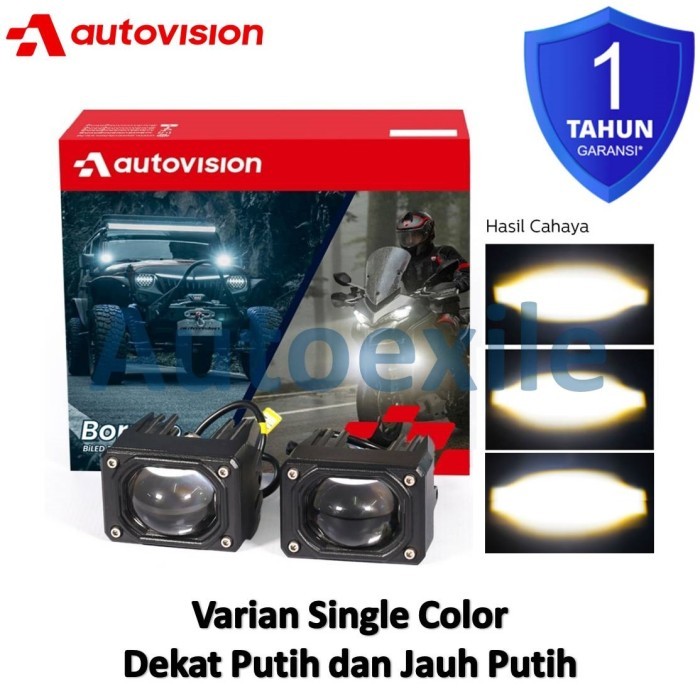 Jual Autovision BiLED Projector Borneo SL Putih Kuning 60W Lampu LED ...