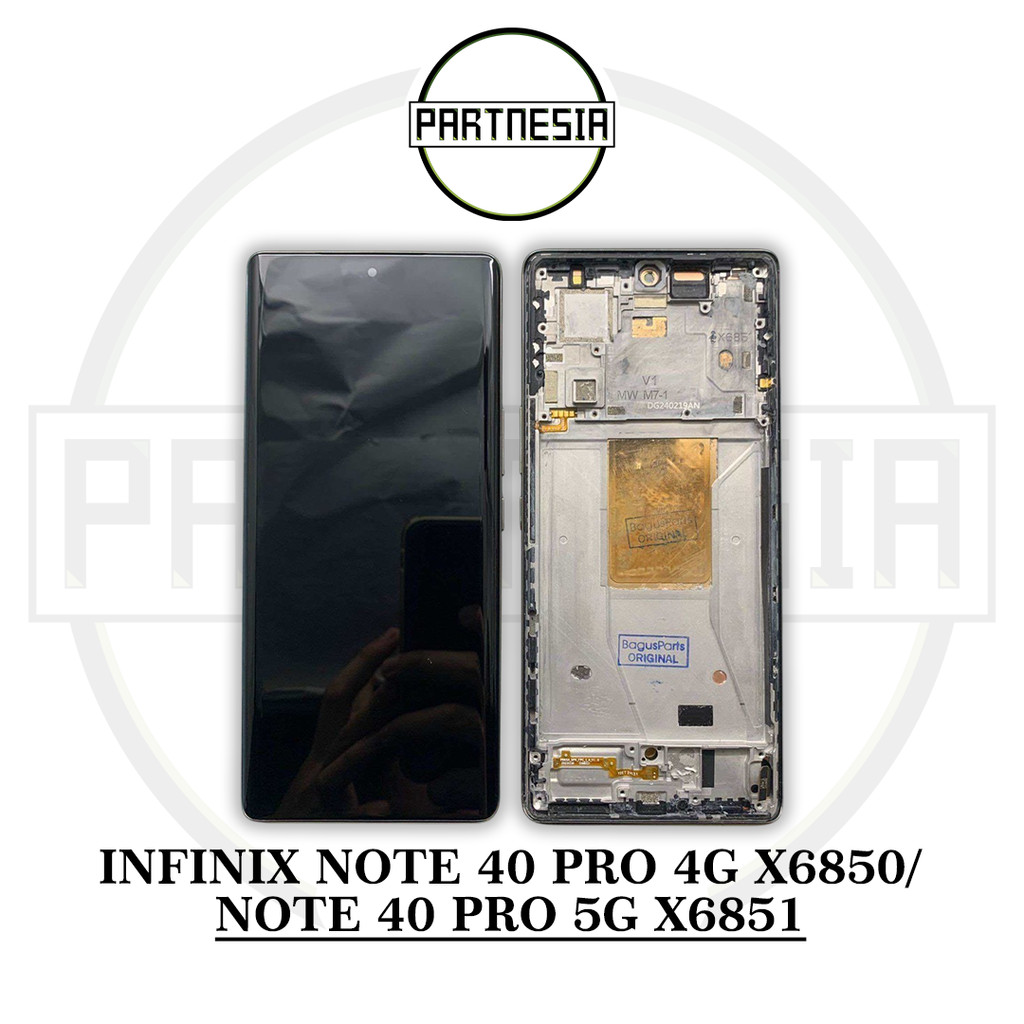 Jual LCD TS TOUCHSCREEN FULLSET FRAME INFINIX NOTE 40 PRO 4G X6850 ...