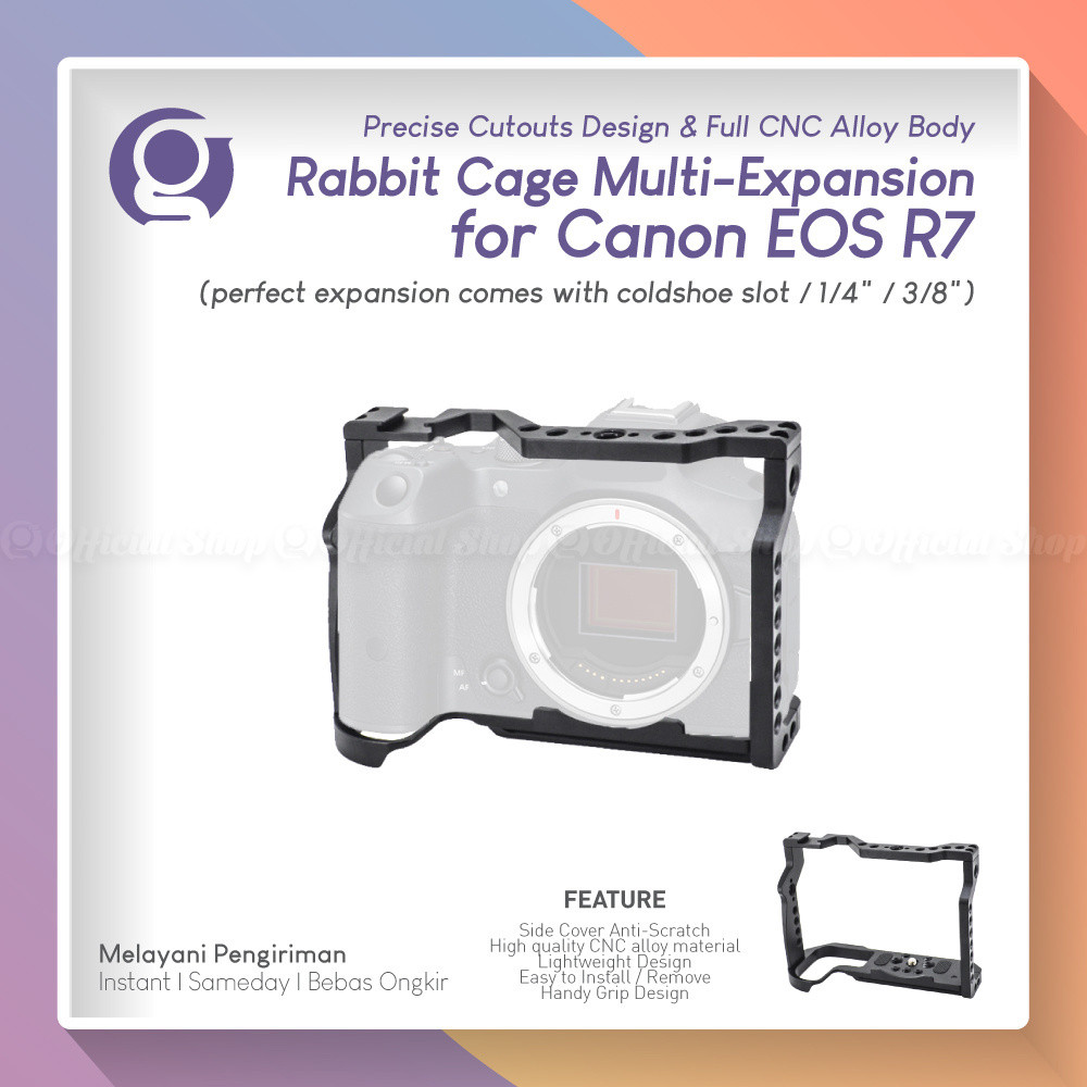 Jual HOP GRC-R7 Cage Rig for Canon R7 Plate CNC Aluminium Metal Camera ...