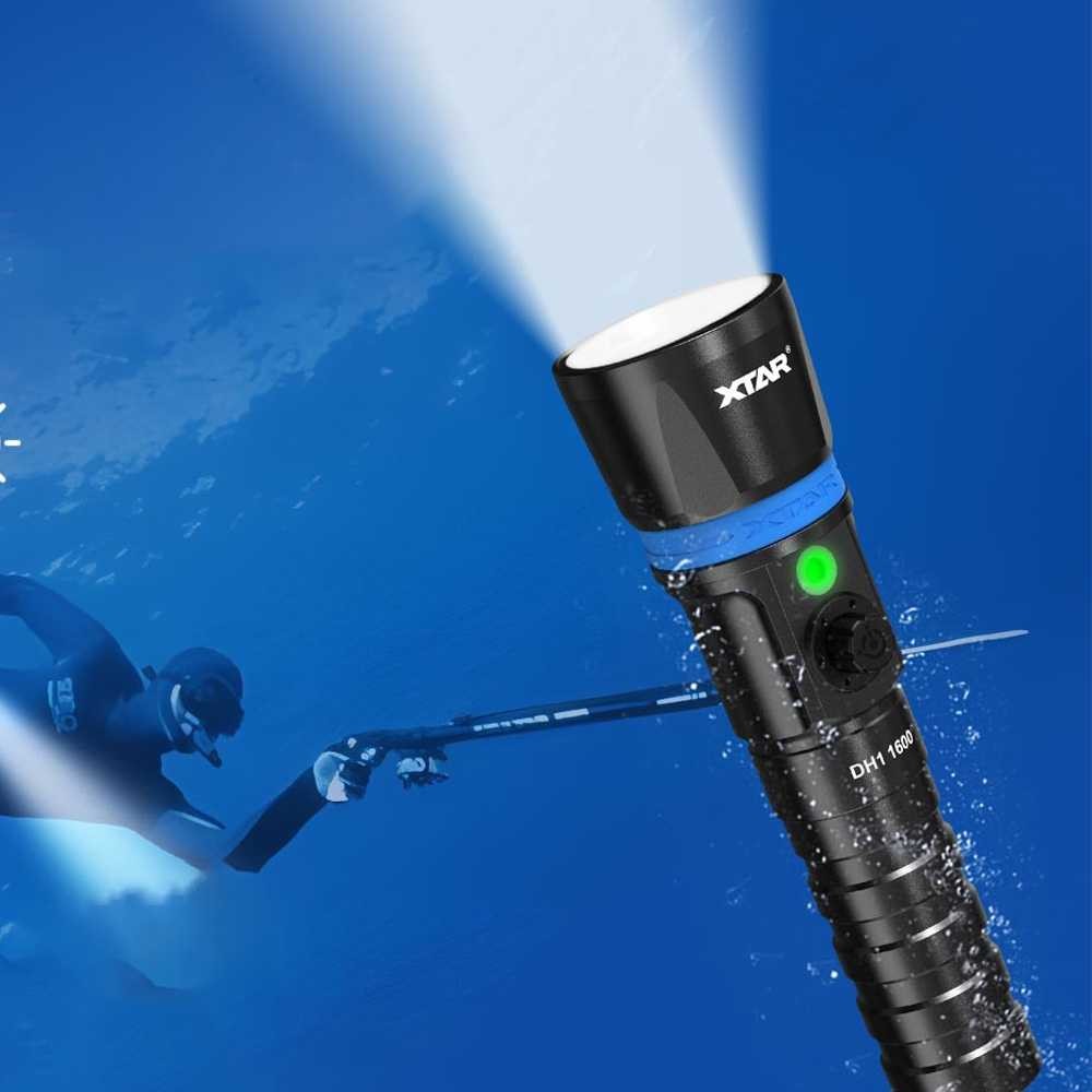 Jual XTAR Senter Selam Diving Flashlight LED High Beam IPX8 1600 Lumens ...