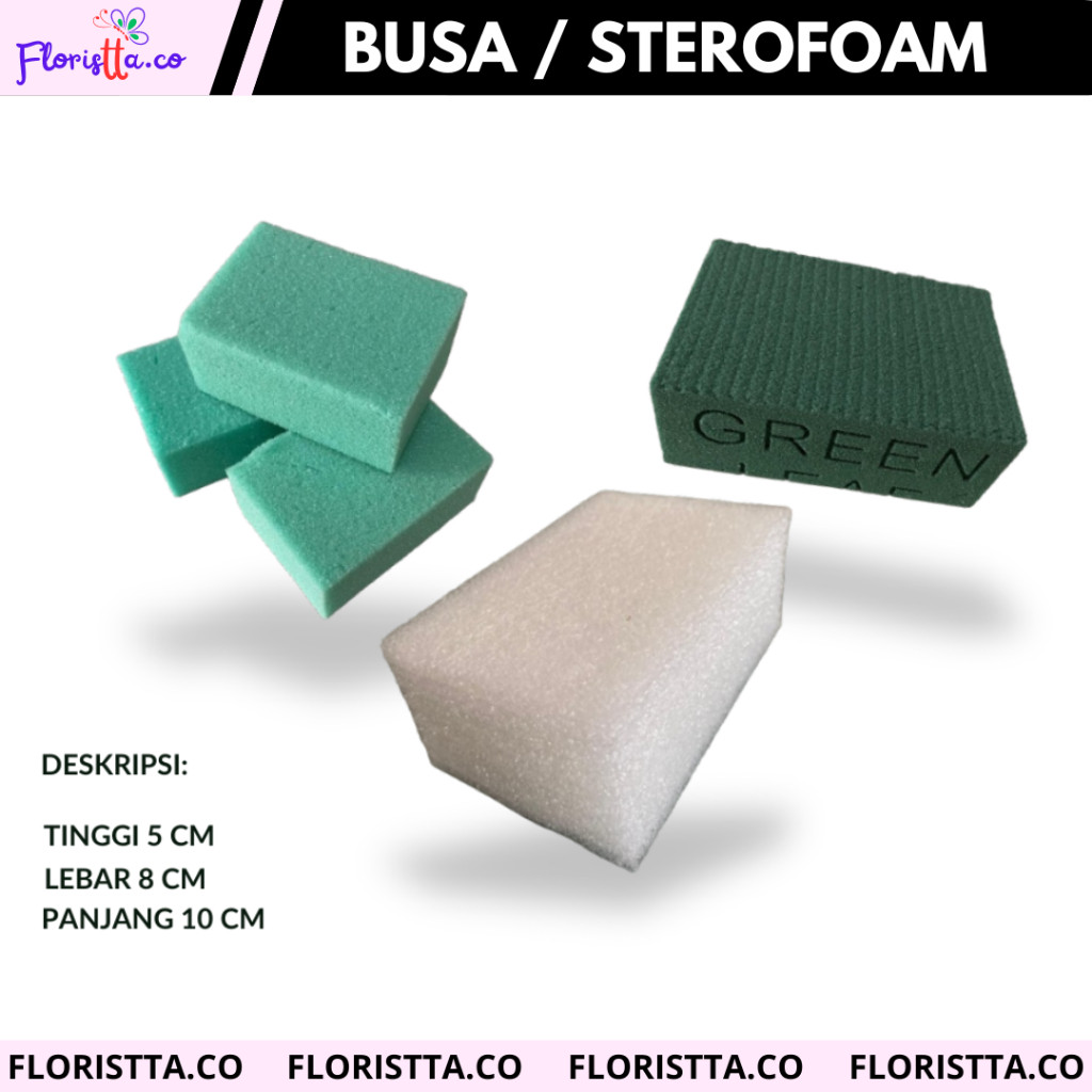 Jual Floral foam busa buket sterofoam kering.basah dan elastis ...