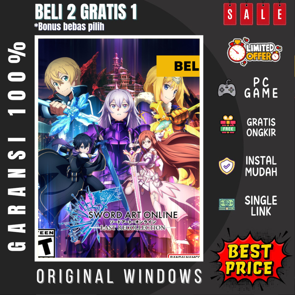Jual SWORD ART ONLINE LAST RECOLLECTION ULTIMATE EDITION - GAME PC - GAME LAPTOP - PC GAMES ...