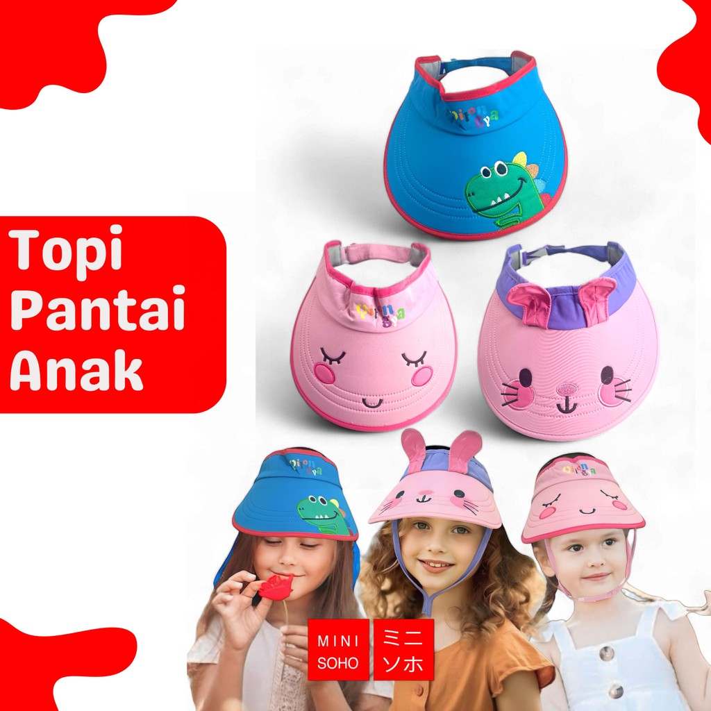Jual Topi bucket anak visor Topi pantai anak Topi anti sinar UV Topi ...