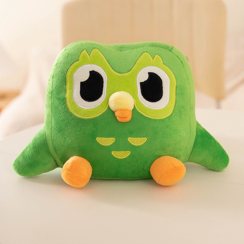 Jual Kawaii Duolingo Green Owl Plush Toy Plushie of Duo The Owl Cartoon ...