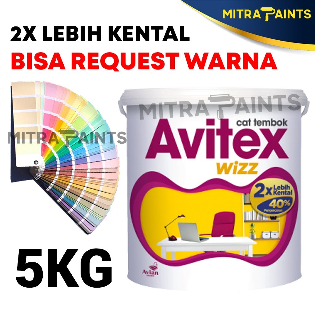 Jual Cat Avitex Wizz 5 Kg / Cat Tembok Interior Avian | Shopee Indonesia
