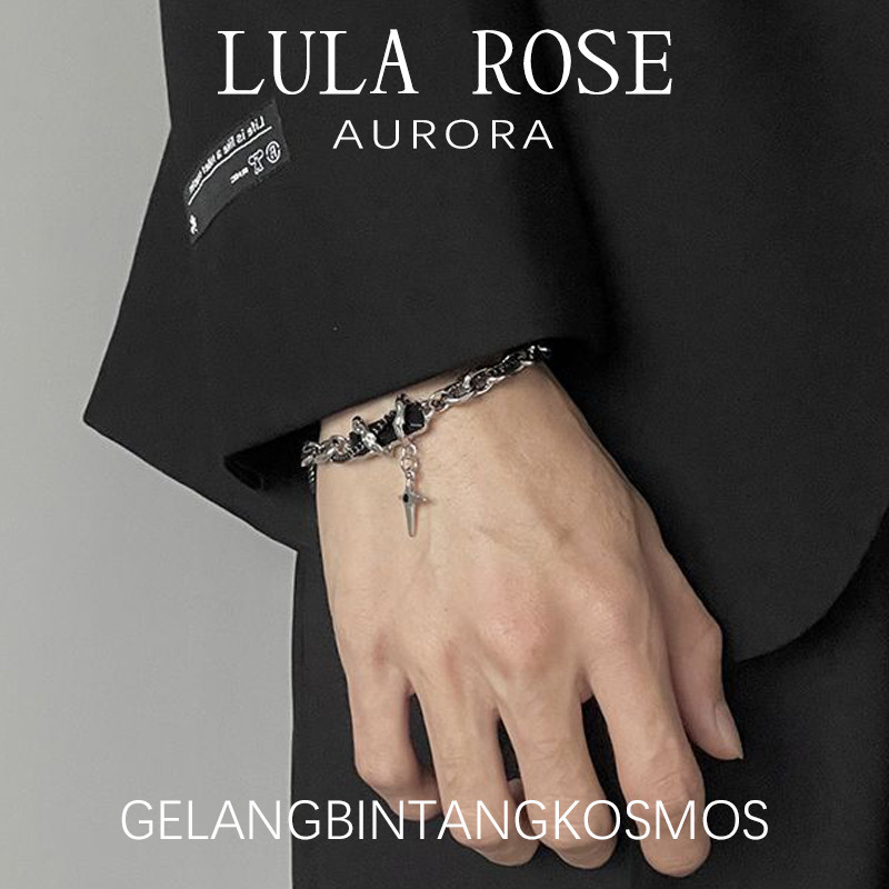 Jual LULA ROSE Gelang Rantai Gothic Batu Zirkon Warna Warni + Liontin ...