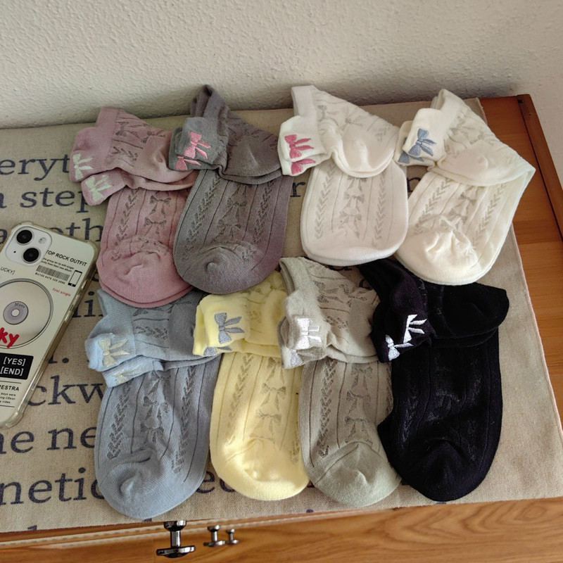 Jual Fuku - Tiny Pita Ankle Korean Socks / Ribbon / Kaos Kaki Jepang ...