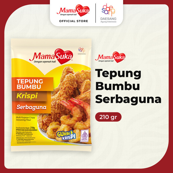 Jual MamaSuka Tepung Bumbu Krispi Serbaguna 210gr / Mama Suka Serbaguna ...
