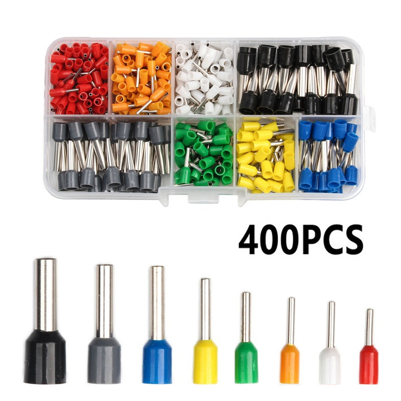 Jual 400PCS Crimp Terminals Electrical Tube Terminals Suit VE Tubular ...