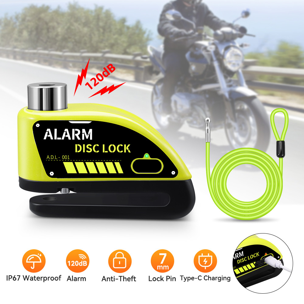 Jual Extractme Motorcycle Alarm Disc Brake Lock Security Moto Wheel ...