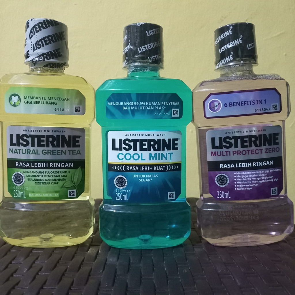 Jual Listerine Mouthwash Antiseptic Multi Protect Zero / Natural Green ...