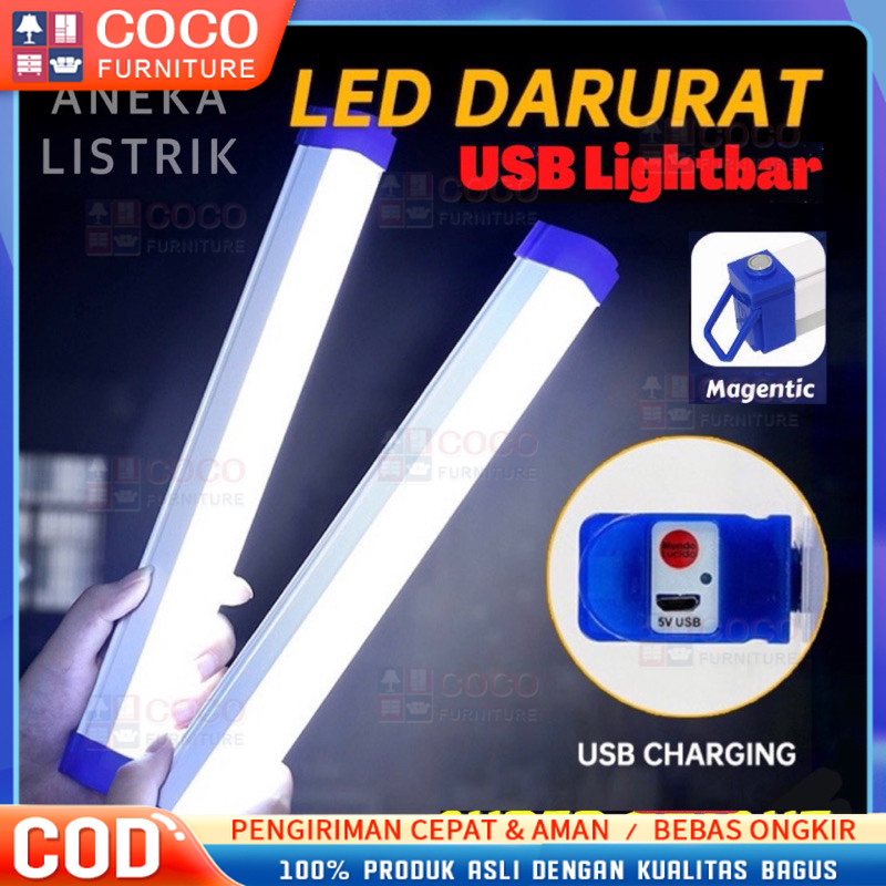 Jual LAMPU EMERGENCY LED LAMPU NEON LED PANJANG T7 USB BOLAM LET PORTABLE LAMPU BELAJAR USB ...