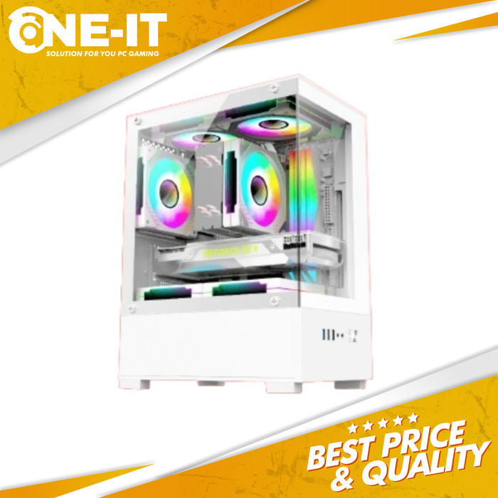 Jual CASING INFINITY NOIR WHITE mATX GAMING CASE FREE 3 FAN | Shopee ...
