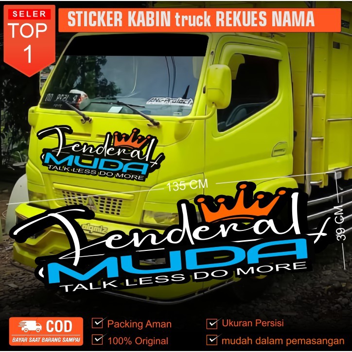 Jual terkeren sticker kabin jenderal muda truck canter gyga elf dutro ...