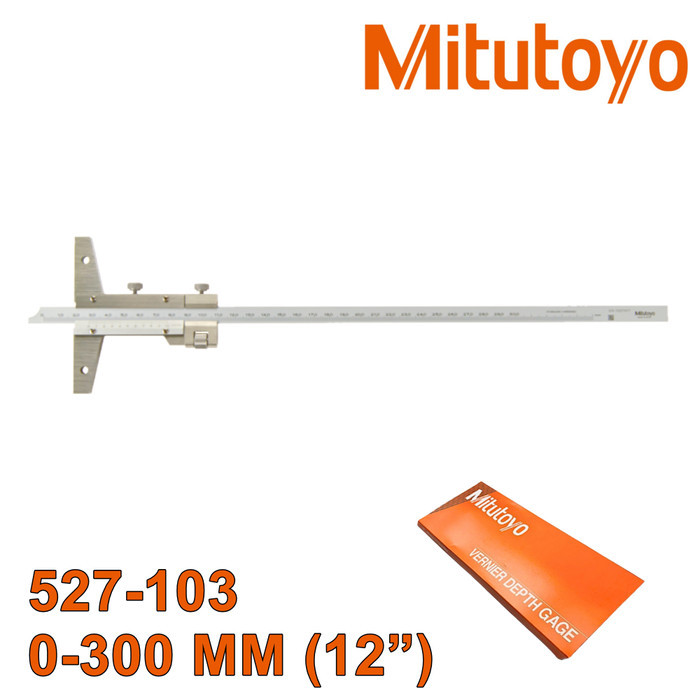 Jual Vernier Caliper Manual 0-300 DEPTH MITUTOYO 527-103 0.02 Sigmat 12 Inch Jangka Sorong ...