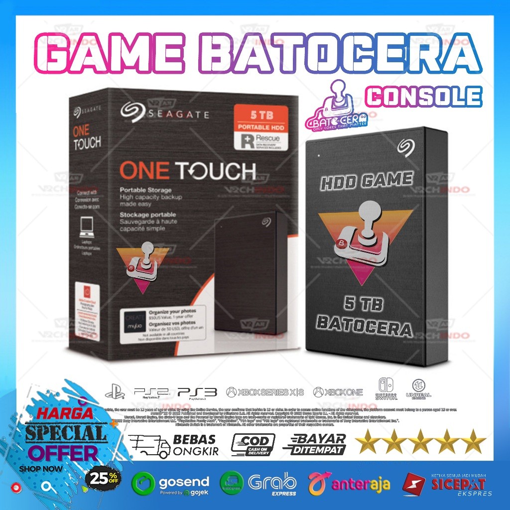 Jual Hardisk External 5TB Game Retrobat / Batocera Emulator - All in ...