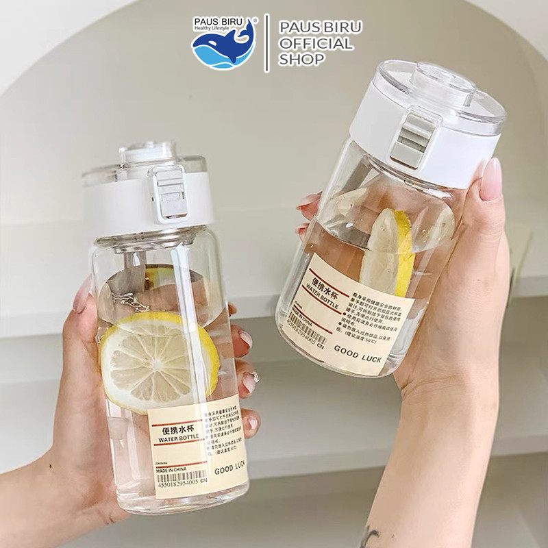 Jual Paus Biru - Botol Minum Transparan Bening 350 550 800ml Tumbler Air Estetik BPA Free Tahan ...