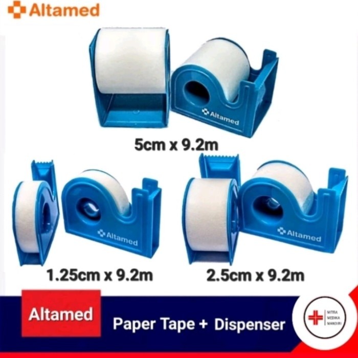 Jual Altamed Paper Tape Plester Seperti Micropre Ukuran 0.5 in 1 inch 2 ...