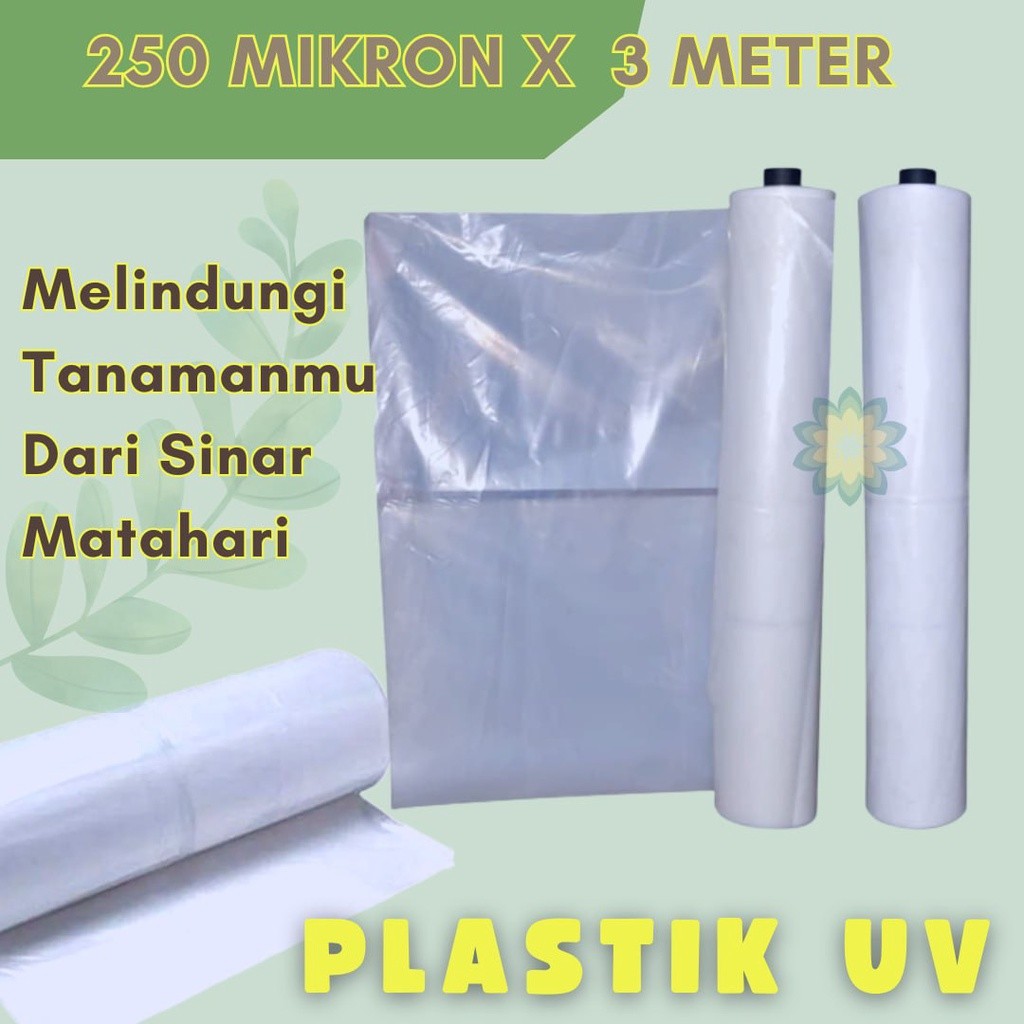 Jual Plastik UV 250 Micron Lebar 3 Meter 14% Plastik UV Green House ...