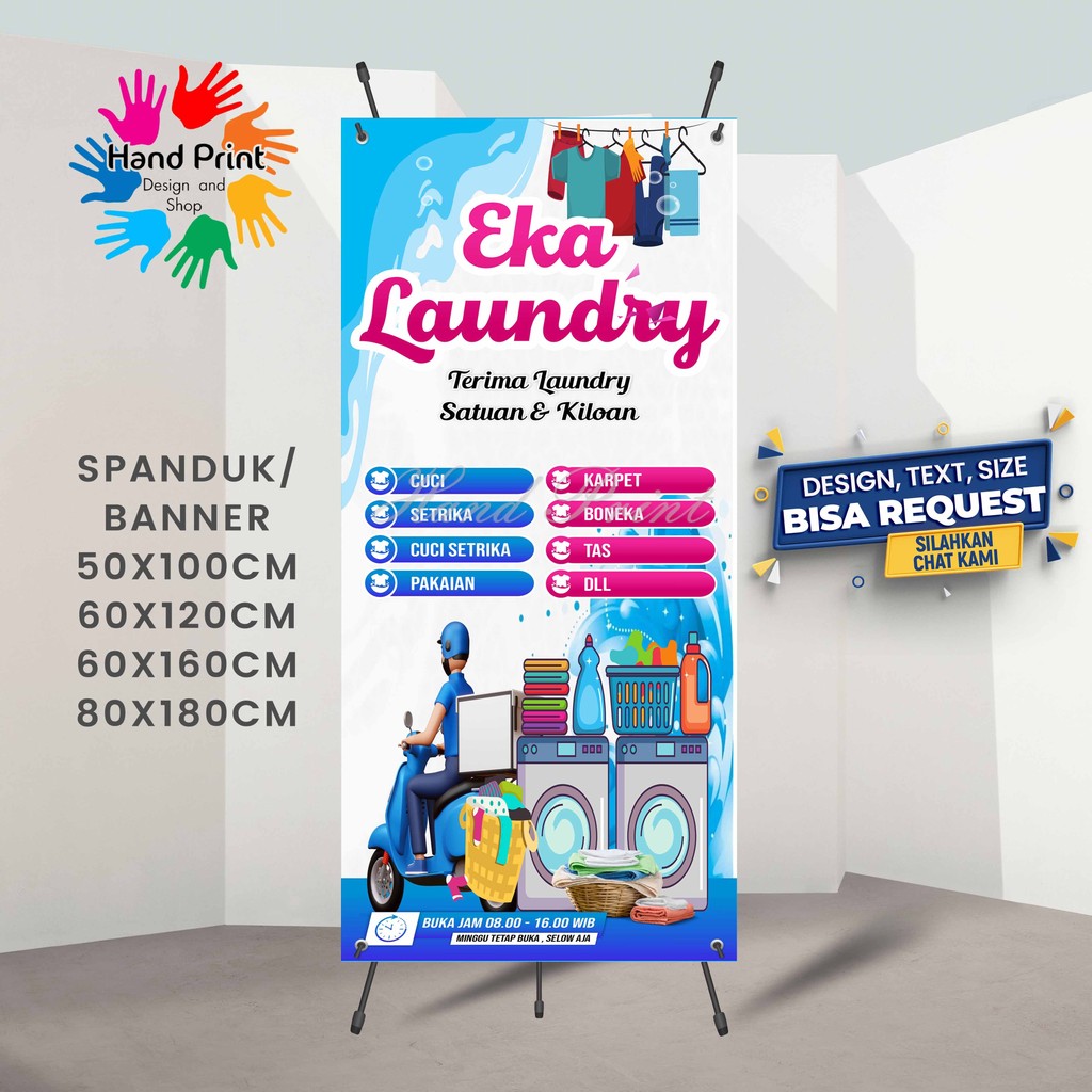 Jual Cetak Spanduk Banner Laundry Cuci Dan Setrika MMT Spanduk Custom ...