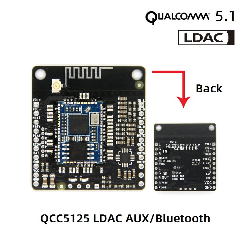 Jual LDAC lossless QCC5125 Bluetooth Bluetooth V5.1 low power ...
