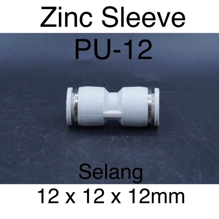 Jual PU-12 PU12 Konektor Pneumatik Fitting Zinc Sleeve Lurus Slip Lock ...