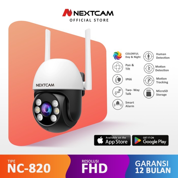 Jual Nextcam Smart ipcam AI cctv ptz wifi outdoor waterproof FullHD ...