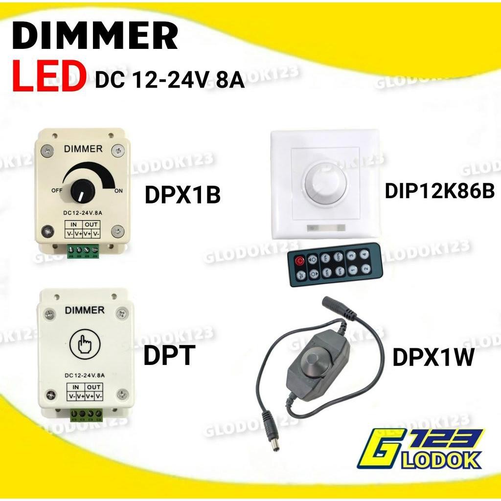 Jual Dimmer Switch Lampu LED Strip Turn Touch DC 12V 24V 8A Peredup ...